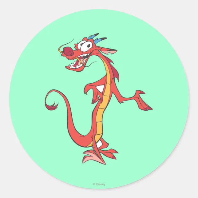 Mushu 2 classic round sticker | Zazzle