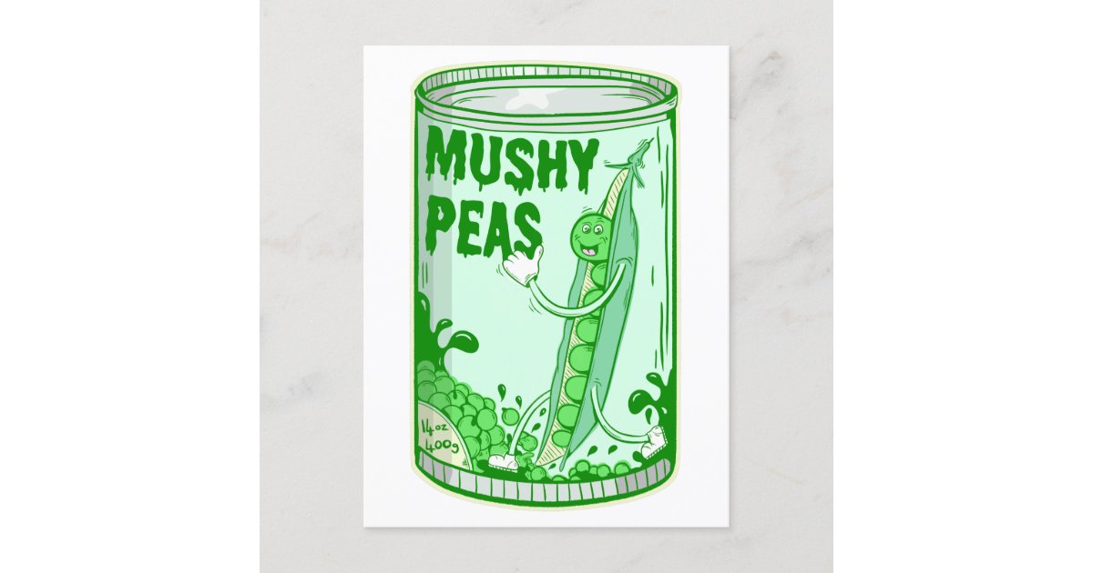 Mushy Peas pop art Postcard | Zazzle