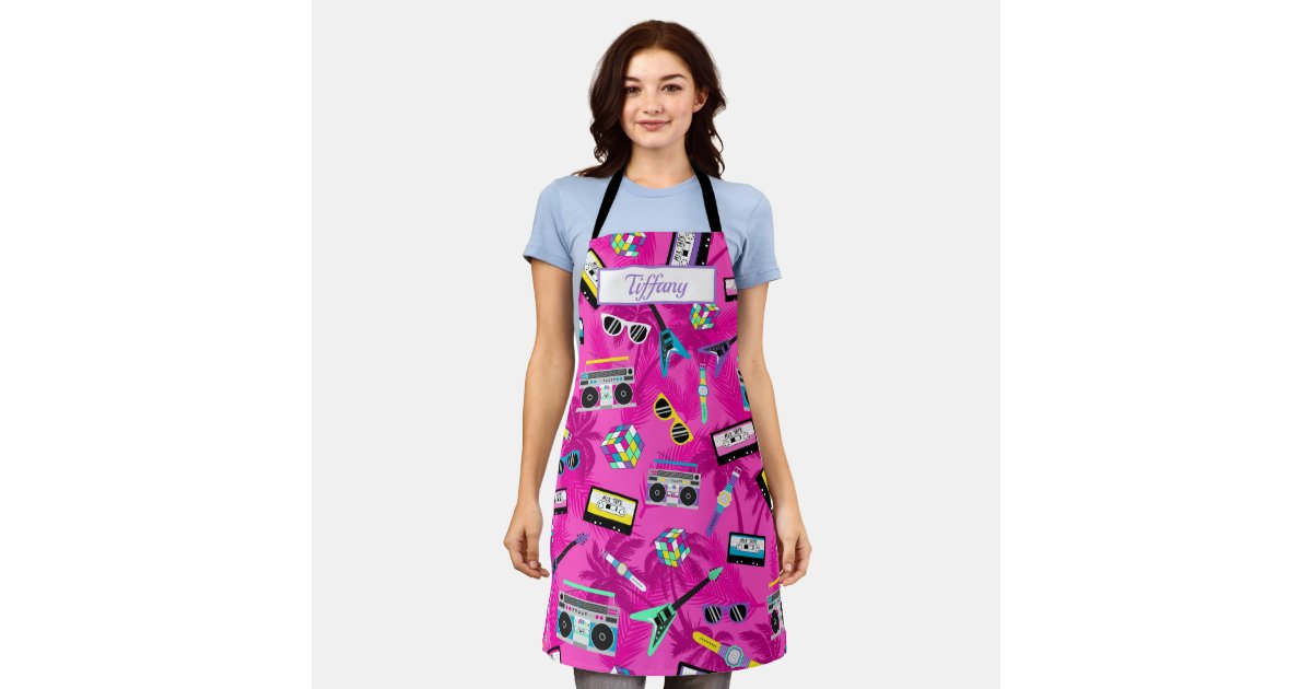 Music 80s Theme Apron | Zazzle