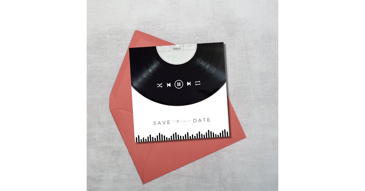 Music Album Cover Wedding Save the Date | Zazzle