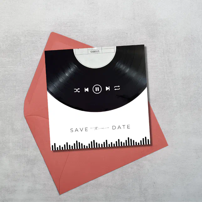 Music Album Cover Wedding Save the Date | Zazzle