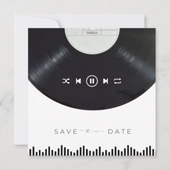 Music Album Cover Wedding Save the Date | Zazzle