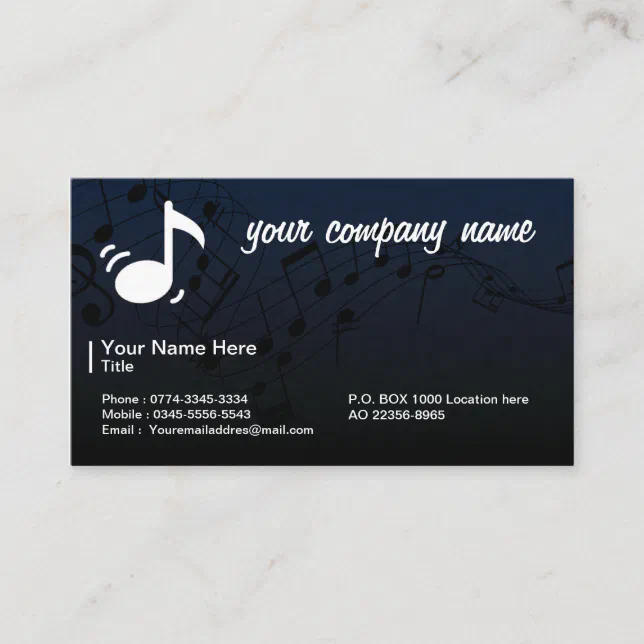 Music and musician Business card | Zazzle