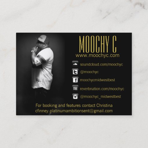 Music Artist Business Card | Zazzle