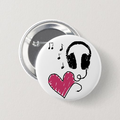 Music badge button | Zazzle
