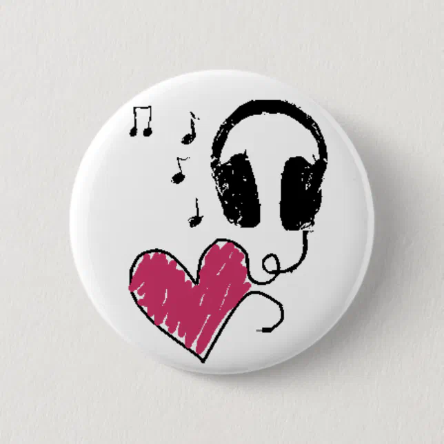 Music badge button | Zazzle