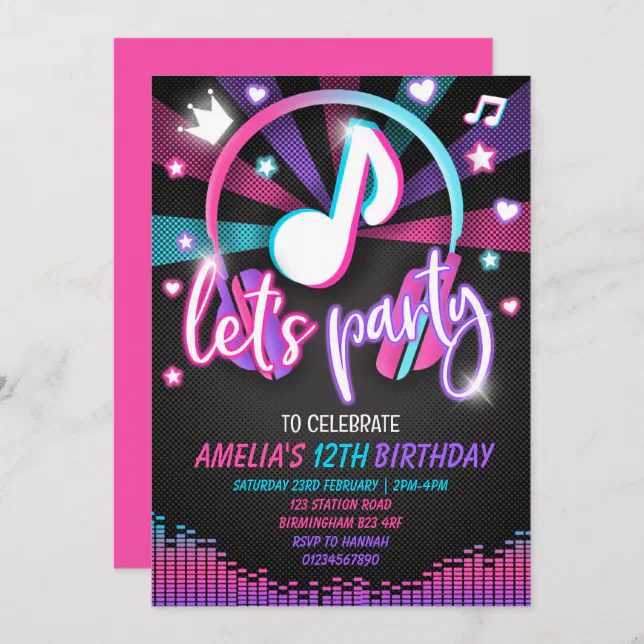 Music Birthday Invitation | Zazzle