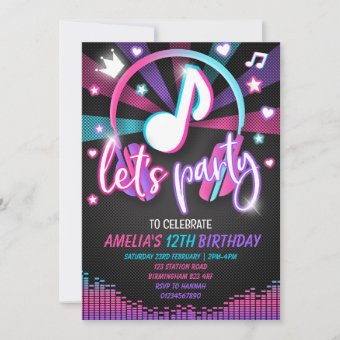 Music Birthday Invitation | Zazzle
