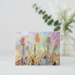 Music Bouquet Postcard | Zazzle