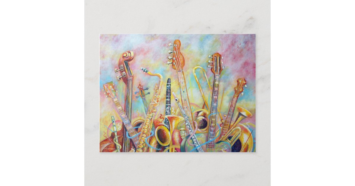 Music Bouquet Postcard | Zazzle