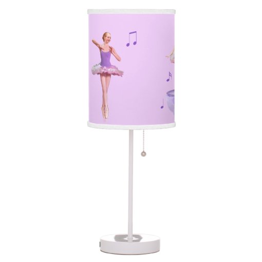 Music Box Ballerina in Purple and White Table Lamp | Zazzle