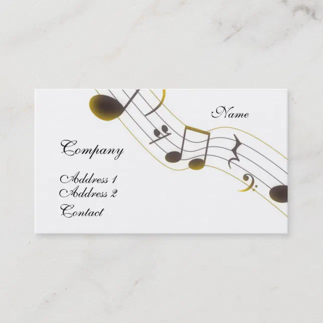 Music Business card | Zazzle