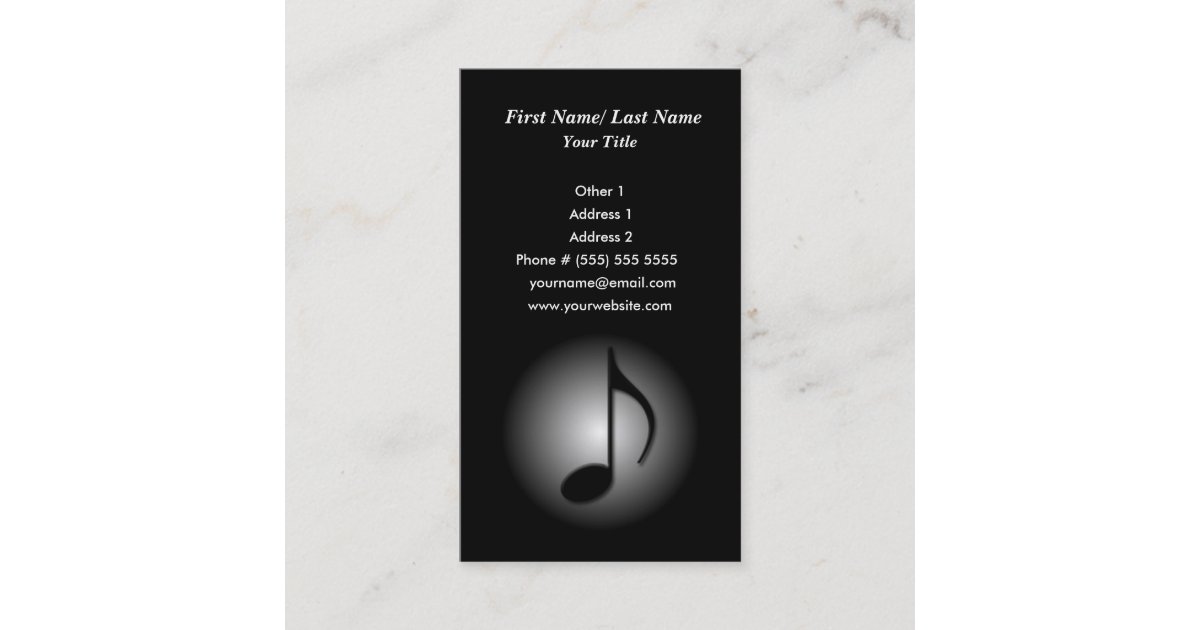 Music Business Card | Zazzle