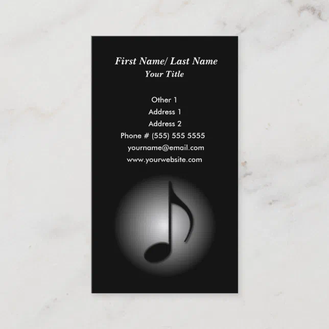 Music Business Card | Zazzle