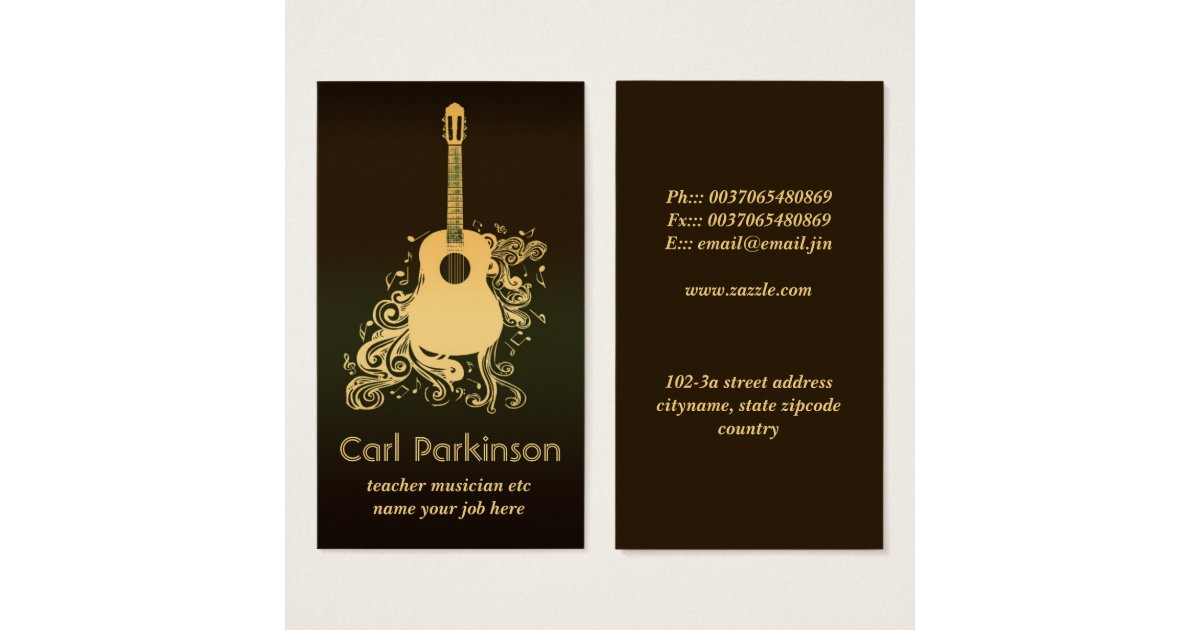 music business card | Zazzle