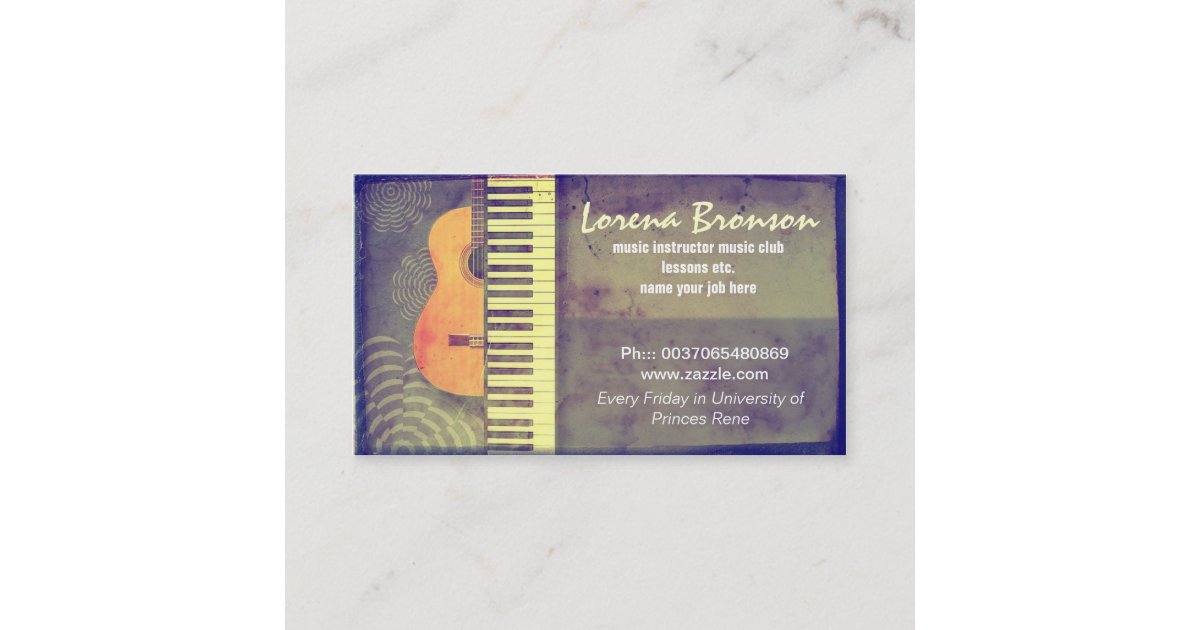 music business card | Zazzle