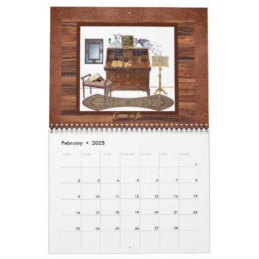 Music Calendar, Musical Instruments Illustrations Calendar | Zazzle