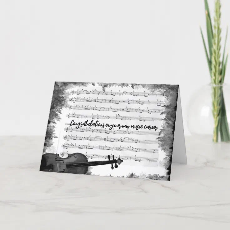 Music Career Congratulations Card | Zazzle