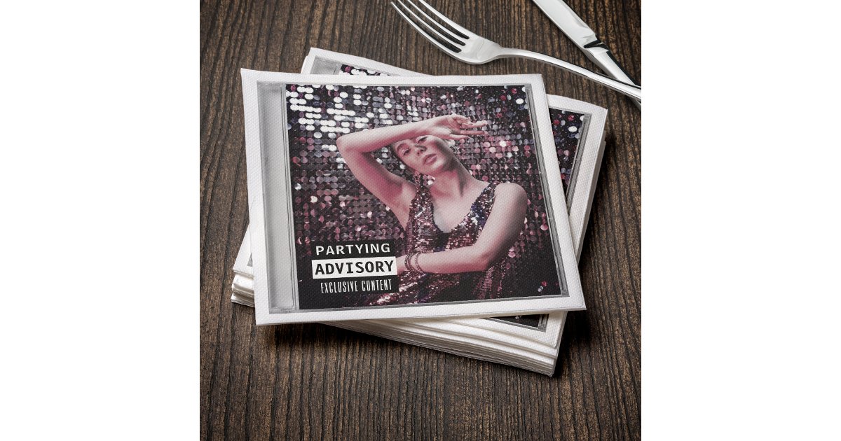 Music CD Case Album Cover Birthday Party Napkins | Zazzle