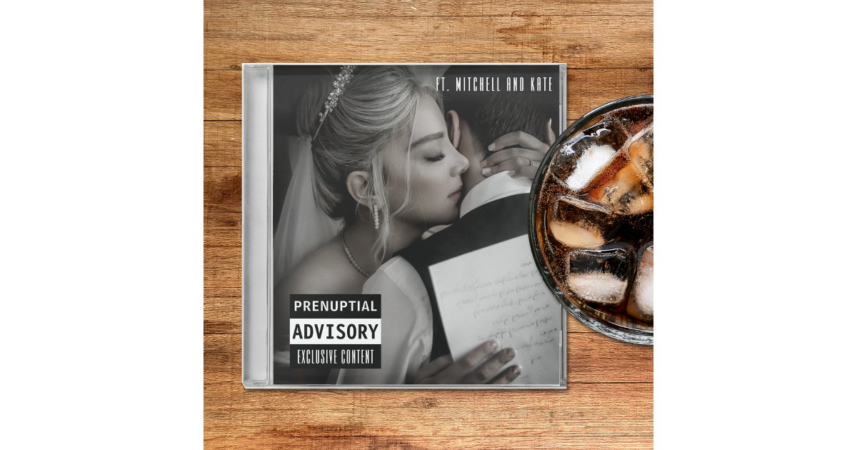 Music CD Case Album Cover Wedding Glass Coaster | Zazzle