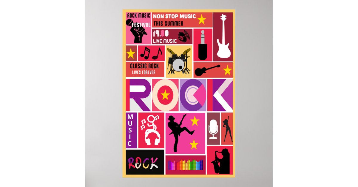music collage poster | Zazzle