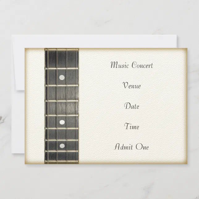 Music Concert Admission Ticket Invitation Card | Zazzle