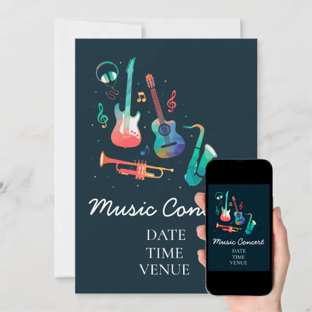 Music concert for kids or students performance invitation | Zazzle