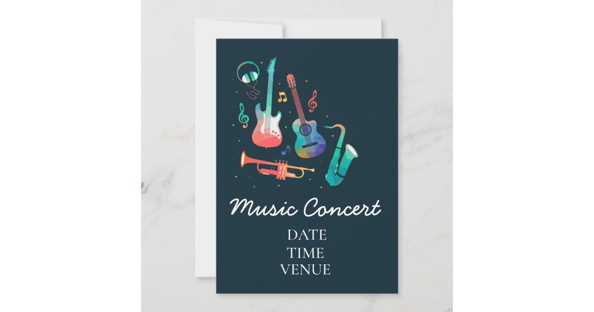 Music concert for kids or students performance invitation | Zazzle