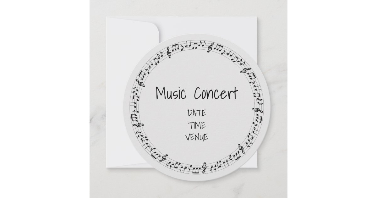 Music concert for kids or students performance invitation | Zazzle