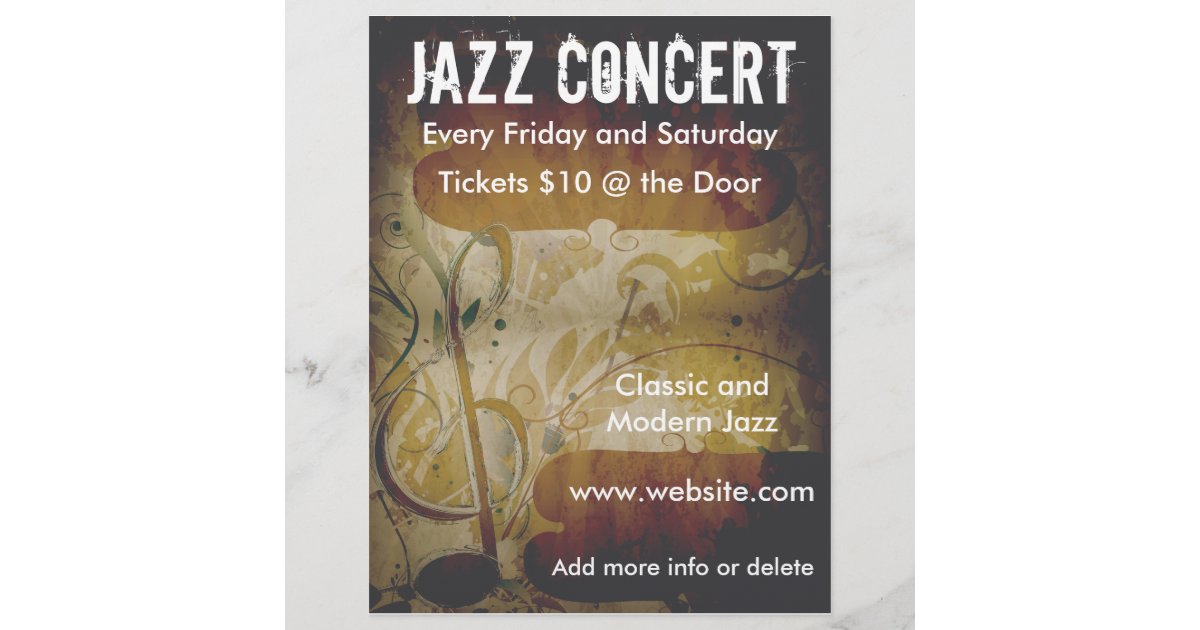 Music Concert Music Note Flyer | Zazzle