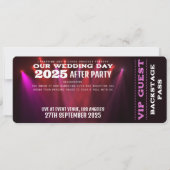 Music Concert VIP Ticket And RSVP Wedding Invitation | Zazzle
