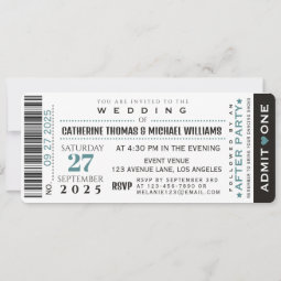 Music Concert VIP Ticket And RSVP Wedding Invitation | Zazzle