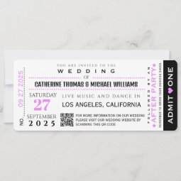 Music Concert VIP Ticket with QR Code Save The Date | Zazzle