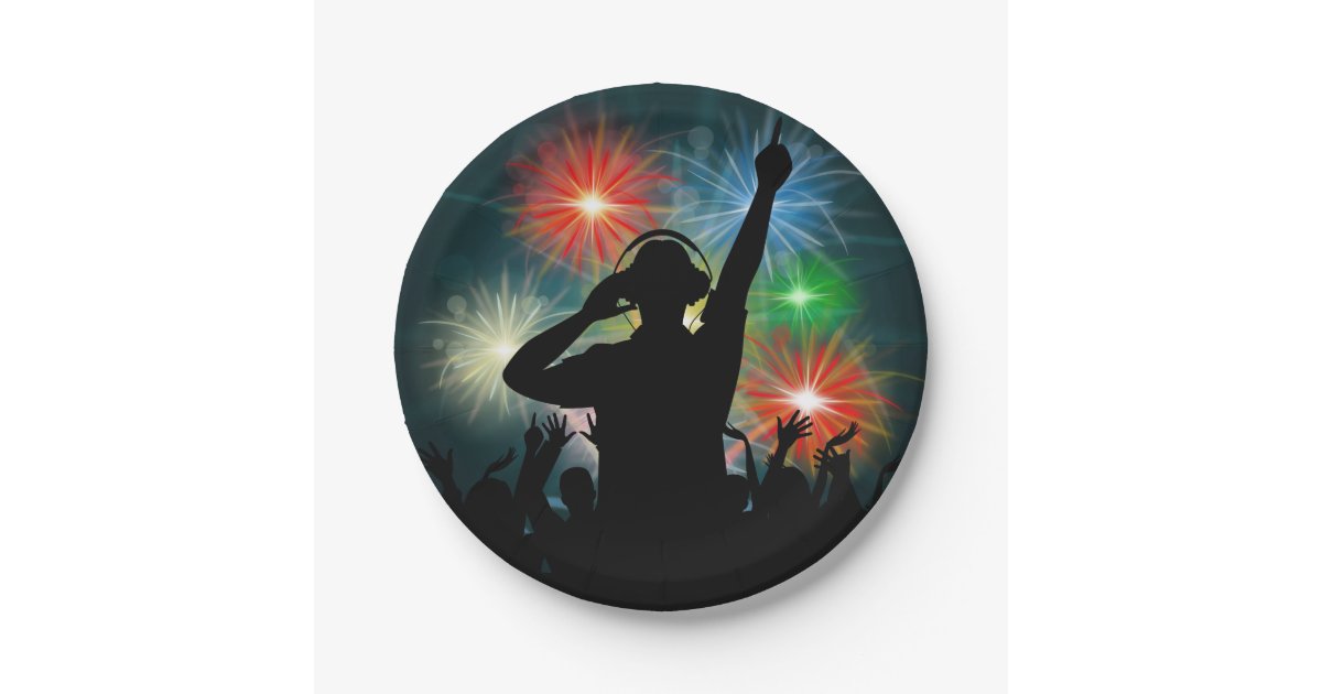 Music DJ paper plates | Zazzle
