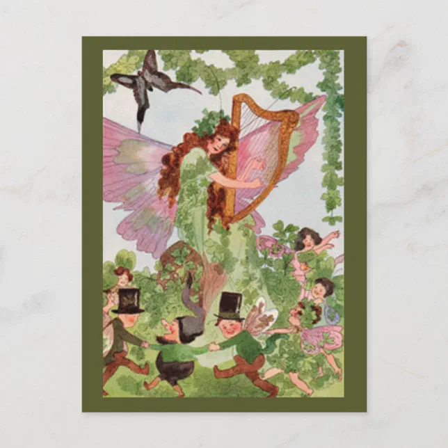 Music Faerie Playing Music Postcard | Zazzle