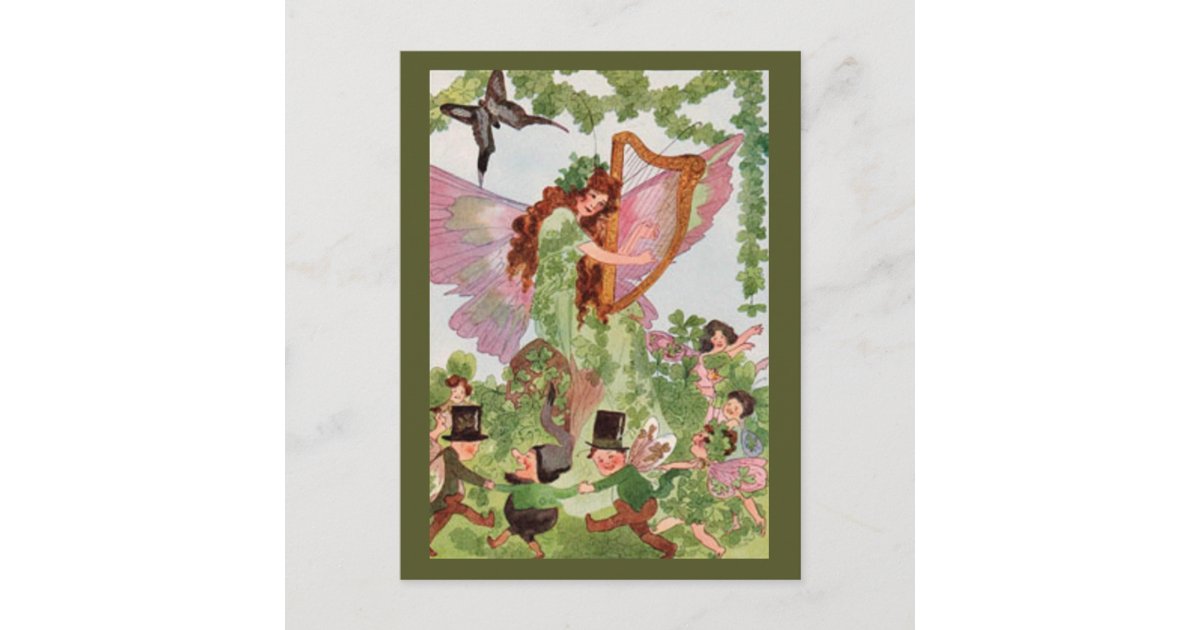 Music Faerie Playing Music Postcard | Zazzle