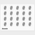 Music Fingerprint Square Sticker | Zazzle