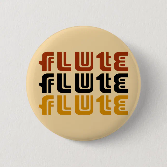 Music Flute Logo Pinback Button | Zazzle