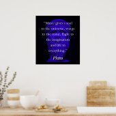 Music Gives A Soul to The Universe - Plato Poster | Zazzle