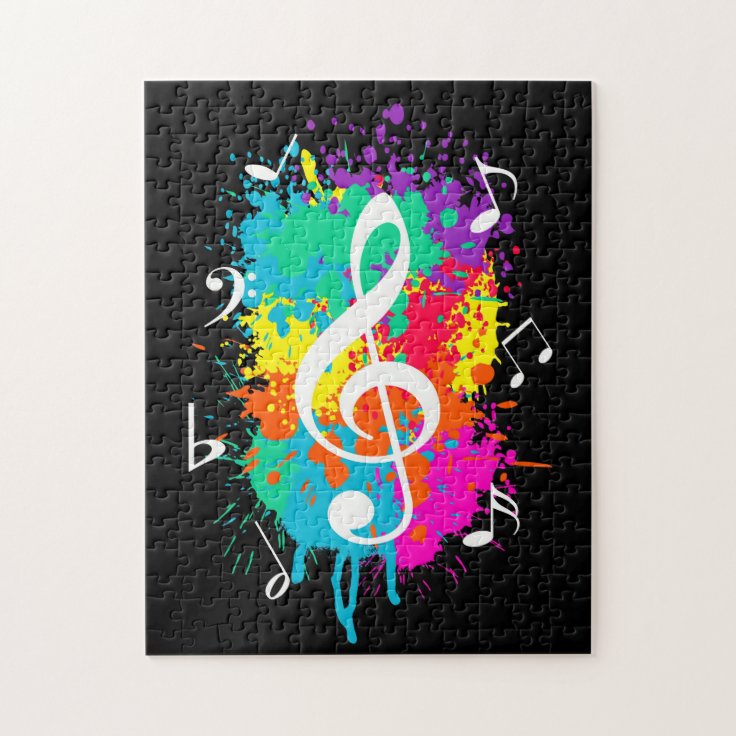 Music grunge jigsaw puzzle | Zazzle
