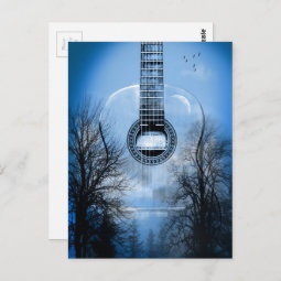 music guitar postcard | Zazzle