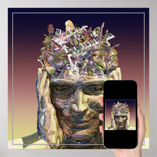 Music Head Poster | Zazzle