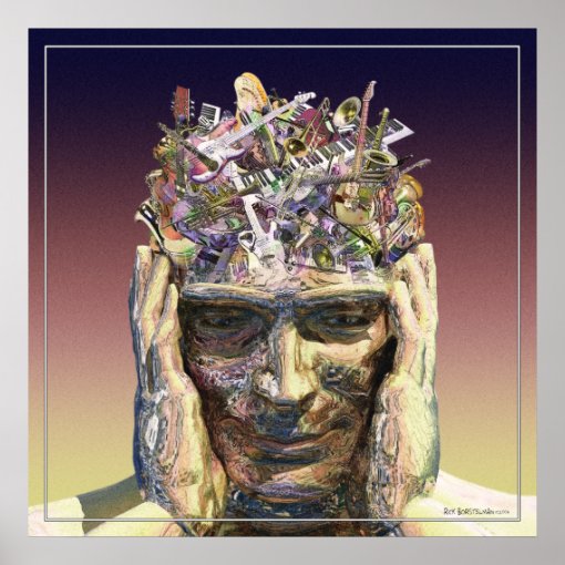 Music Head Poster | Zazzle