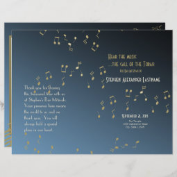 Music in the Air Bar Mitzvah Program Cover | Zazzle