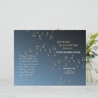 Music in the Air Bar Mitzvah Program Cover | Zazzle