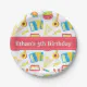 Music Instruments Pattern Kids Birthday Party Paper Plates | Zazzle