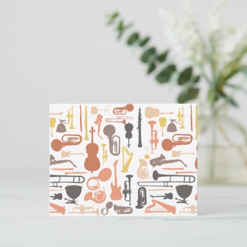 Music Instruments Postcard | Zazzle