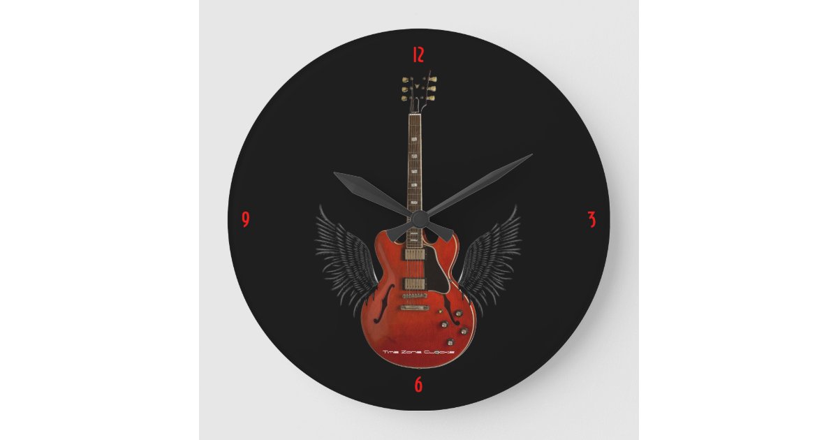 Music is Heaven Large Wall Clock | Zazzle