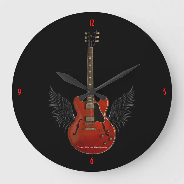 Music is Heaven Large Wall Clock | Zazzle