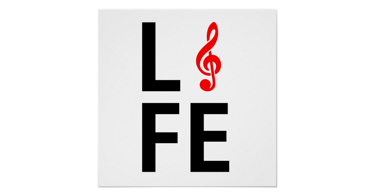 Music is life illustration. poster | Zazzle